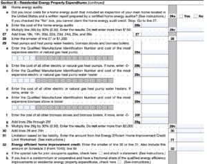 IRS Form 5695 Instructions - Residential Energy Credits