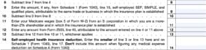 IRS Form 7206 Instructions - Self-Employed Health Insurance