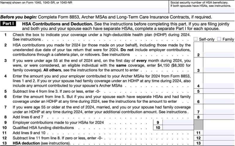 IRS Form 8889 Instructions - A Guide to Health Savings Accounts