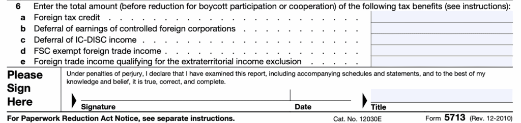 IRS Form 5713 Instructions
