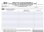 IRS Form 8818 Instructions