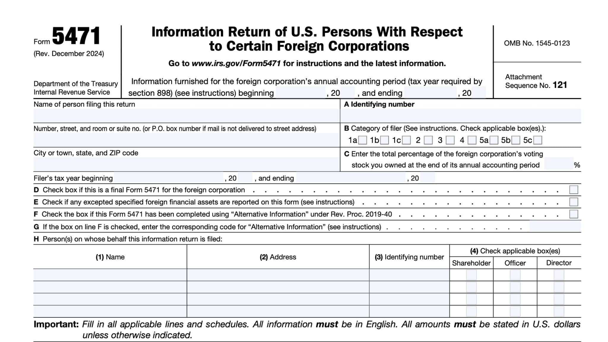 IRS Form 3520 Instructions
