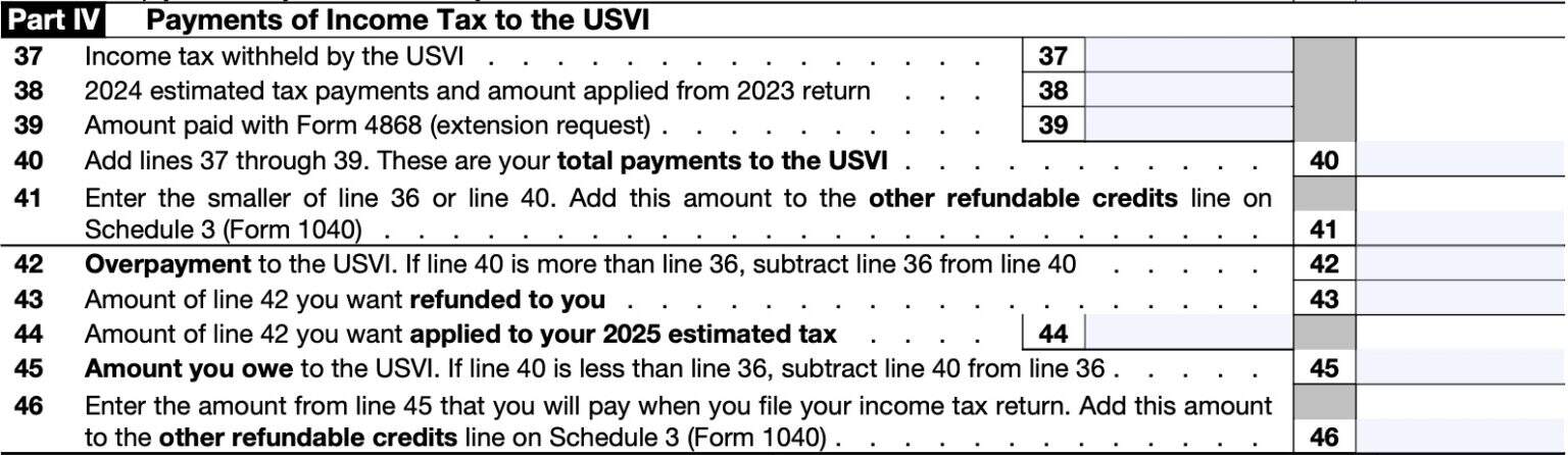 IRS Form 8689 Instructions - Allocating Income Tax to the USVI