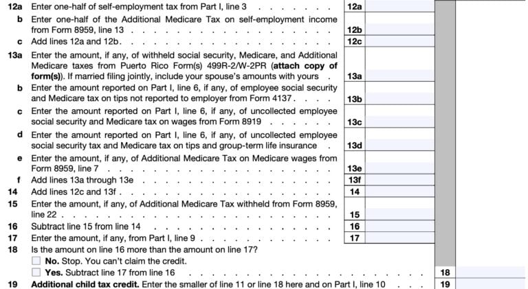 IRS Form 1040-SS Instructions - U.S. Self-Employment Tax Return