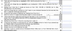 IRS Form 4137 Instructions - Unreported Tip Income