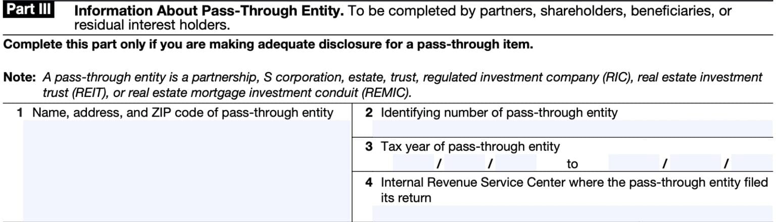 IRS Form 8275 Instructions - Disclosure Statement