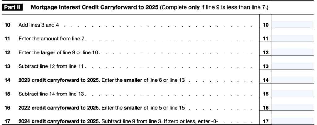 IRS Form 8396 Instructions - Claiming the Mortgage Interest Credit