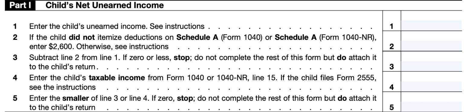 IRS Form 8615 Instructions