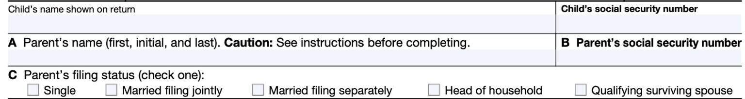 IRS Form 8615 Instructions