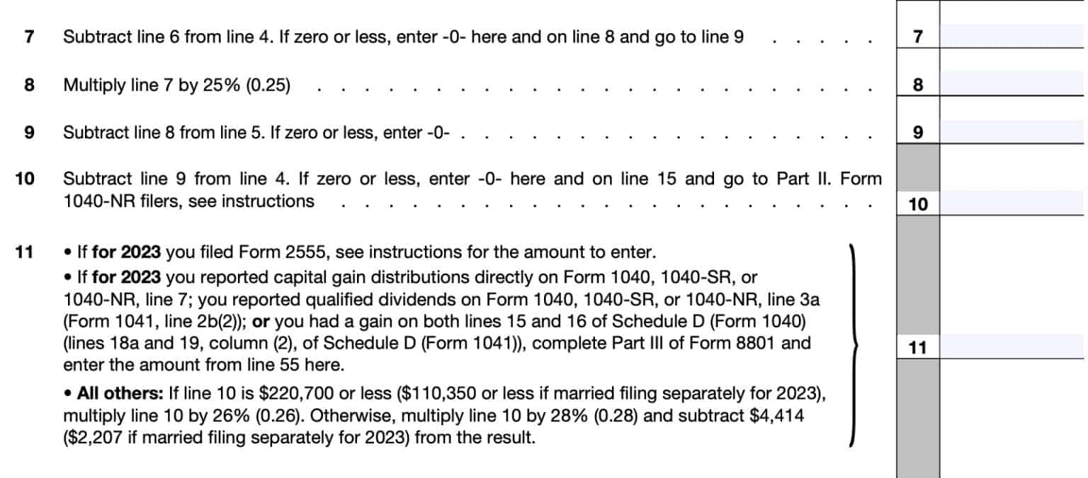 IRS Form 8801 Instructions - Credit for Prior Year Minimum Tax