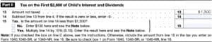 IRS Form 8814 Instructions - Your Child's Interest & Dividends