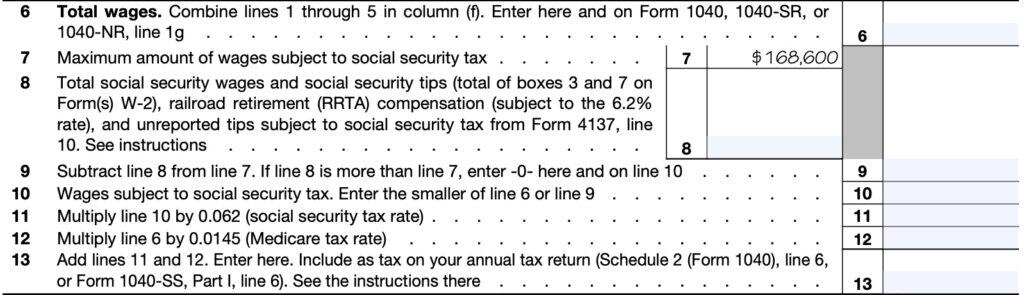 IRS Form 8919 Instructions - Social Security & Medicare Taxes