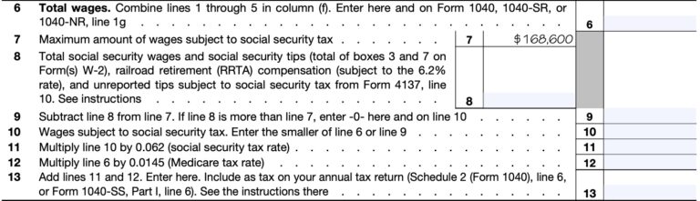 IRS Form 8919 Instructions - Social Security & Medicare Taxes