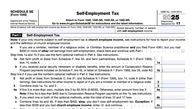 IRS Schedule 2 Instructions - Additional Taxes