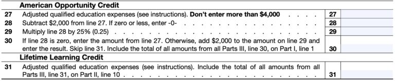 IRS Form 8863 Instructions