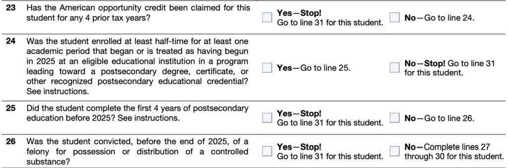 IRS Form 8863 Instructions