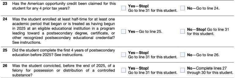 IRS Form 8863 Instructions