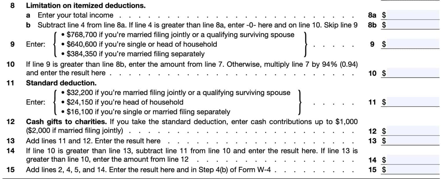 IRS Form W-4 Instructions - Employee's Withholding Certificate