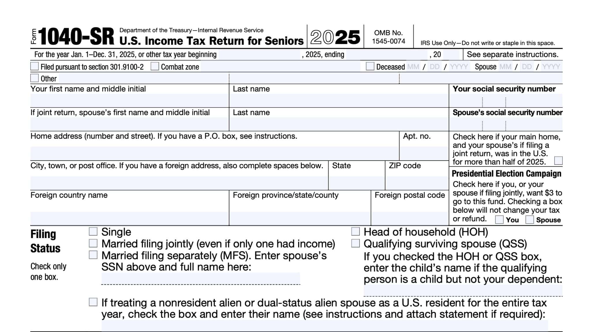 IRS Form 1040 Instructions