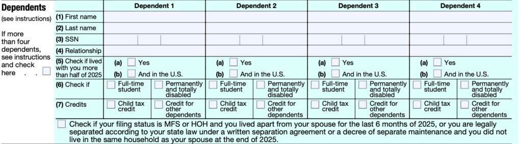 IRS Form 1040 Instructions
