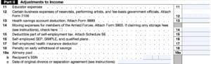IRS Schedule 1 Instructions - Additional Income & AGI Adjustments