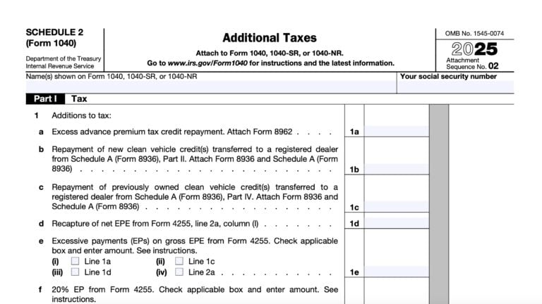 IRS Schedule 1-A Instructions - Additional Deductions