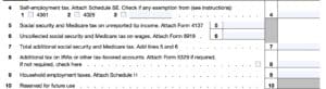 IRS Schedule 2 Instructions - Additional Taxes